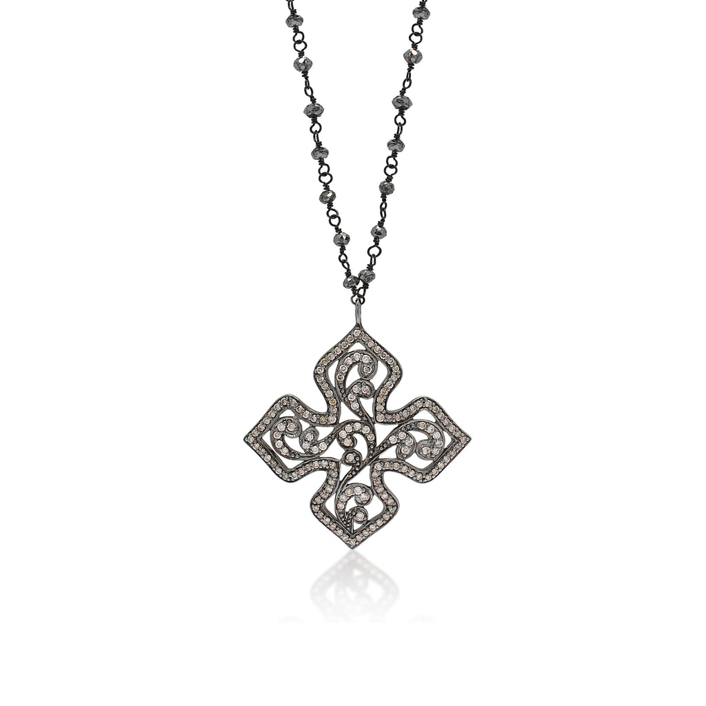 Four Arrow Sculpted Scroll Brown Diamond (7.33 CT) Roughcut Diamond Be ...